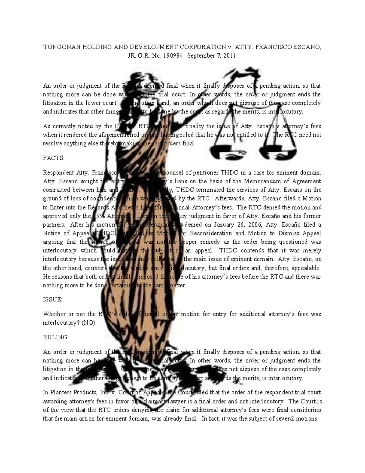 Rule 50 Case Digest: Analysis of Atty. Fees in Eminent Domain Case ...