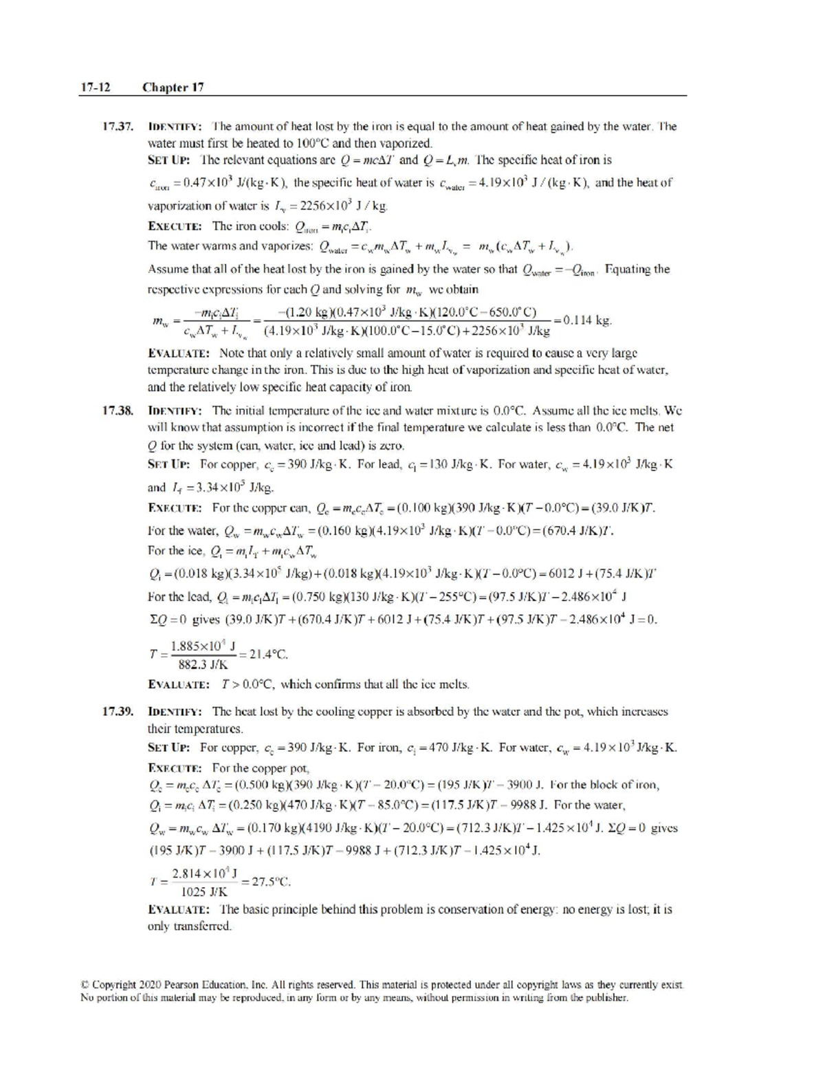 University Physics (PHYS 101) Chapter 17: Heat Transfer and Energy ...