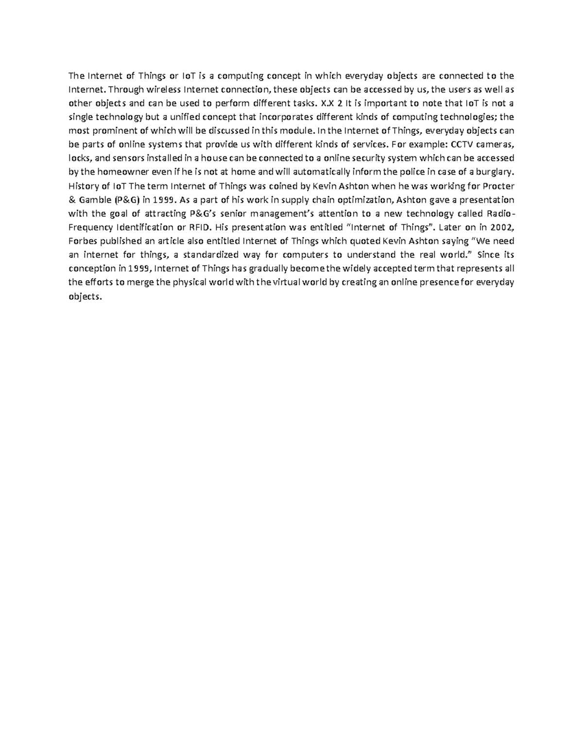 IoT 101: An Introduction to the Internet of Things - Studocu