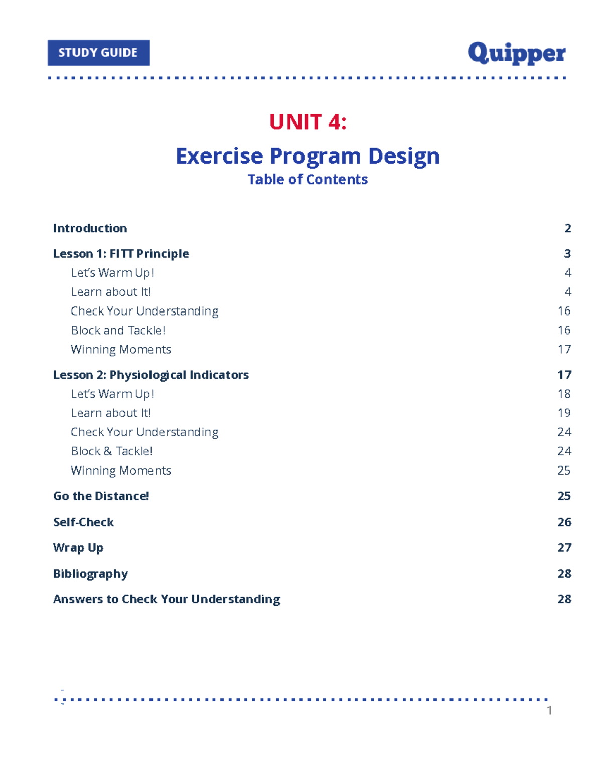 Physiol.-Grade 11 Unit 4: Exercise Program Design Overview - Studocu