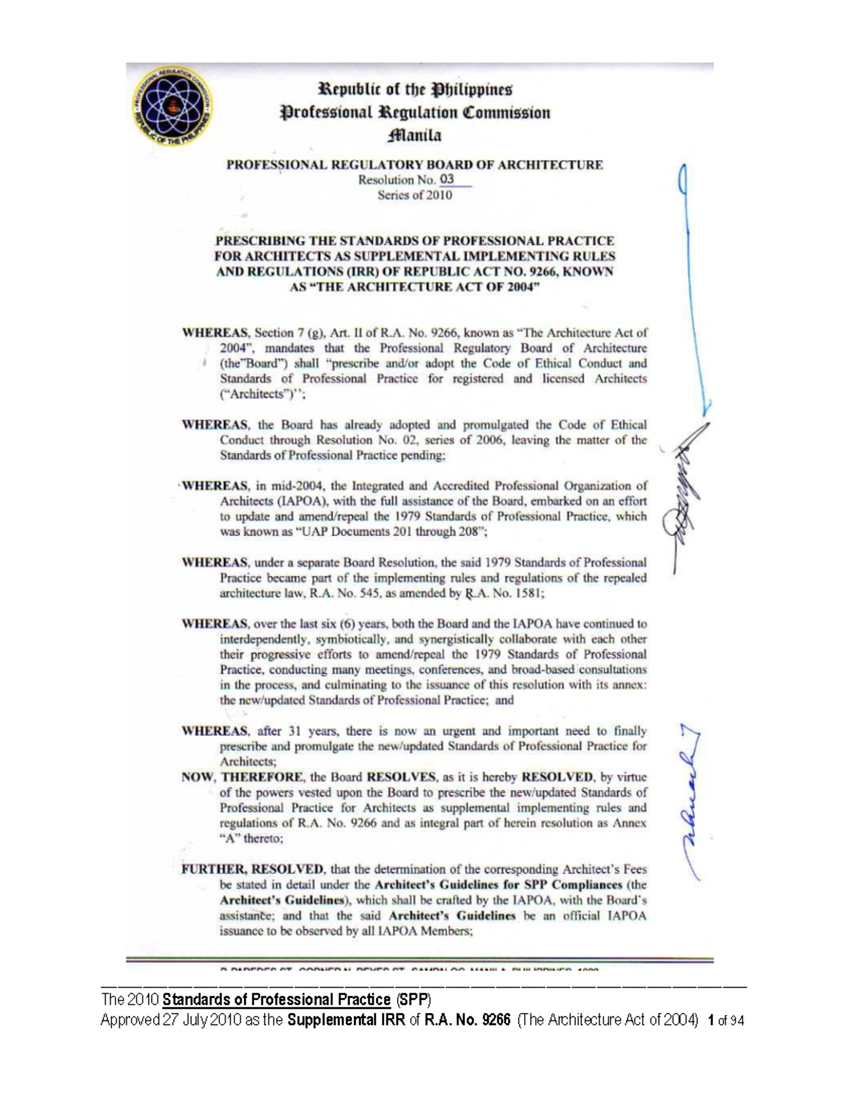 2010 SPP Document 201: Standards of Professional Practice Overview - Studocu