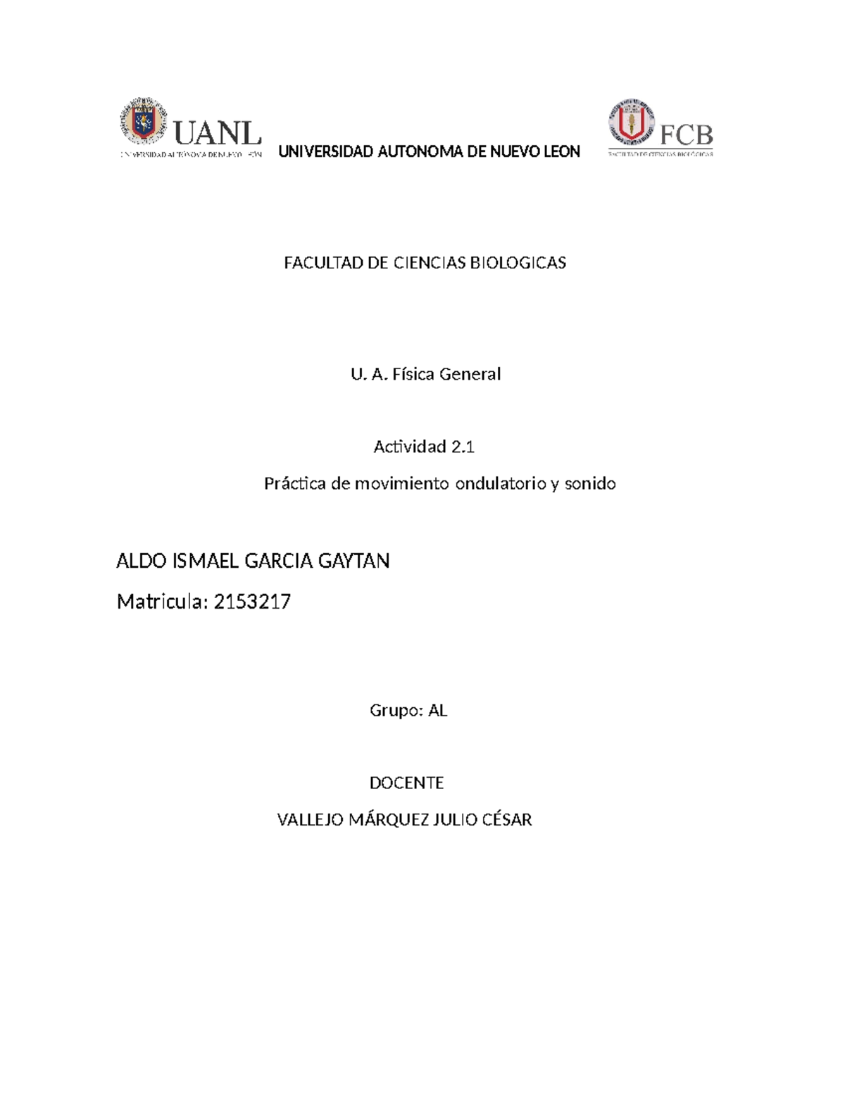 Copia de practica fisge - Fisicoquímica II - UNIVERSIDAD AUTONOMA DE ...