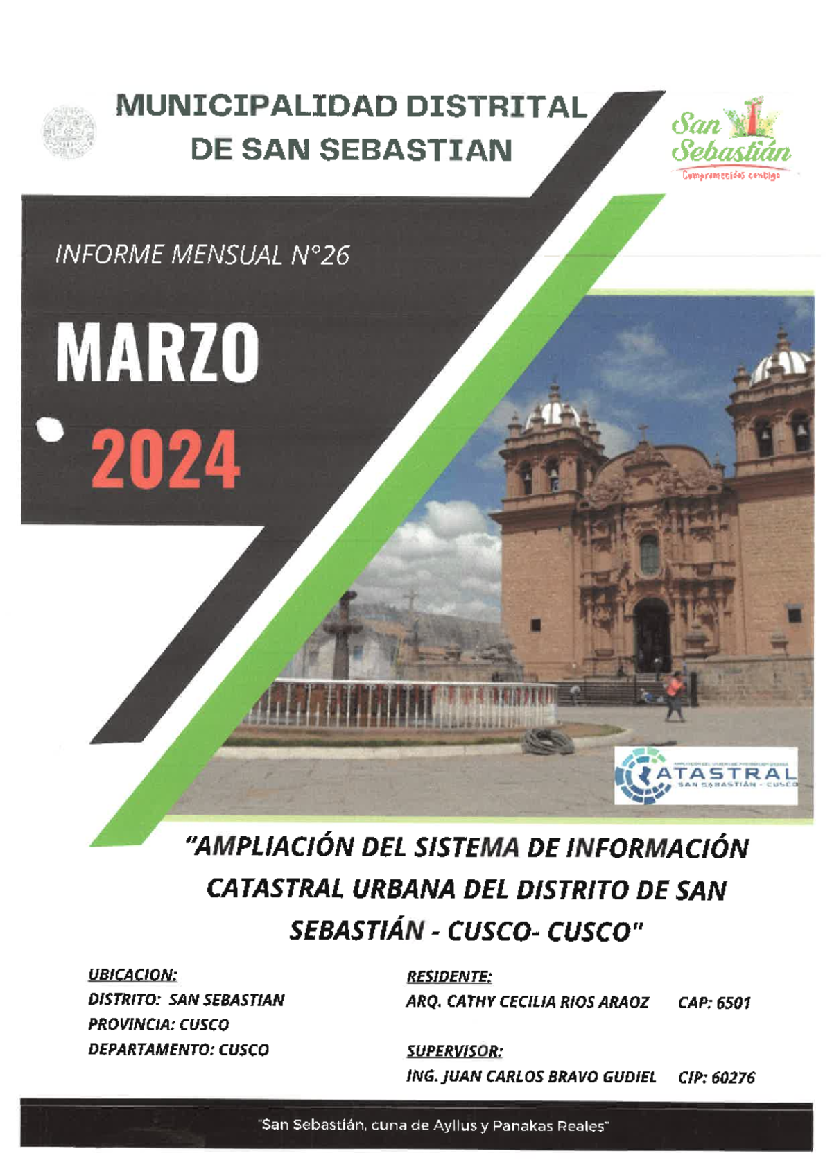 Informe Mensual N°26 - Ampliación del Sistema de Información Catastral ...