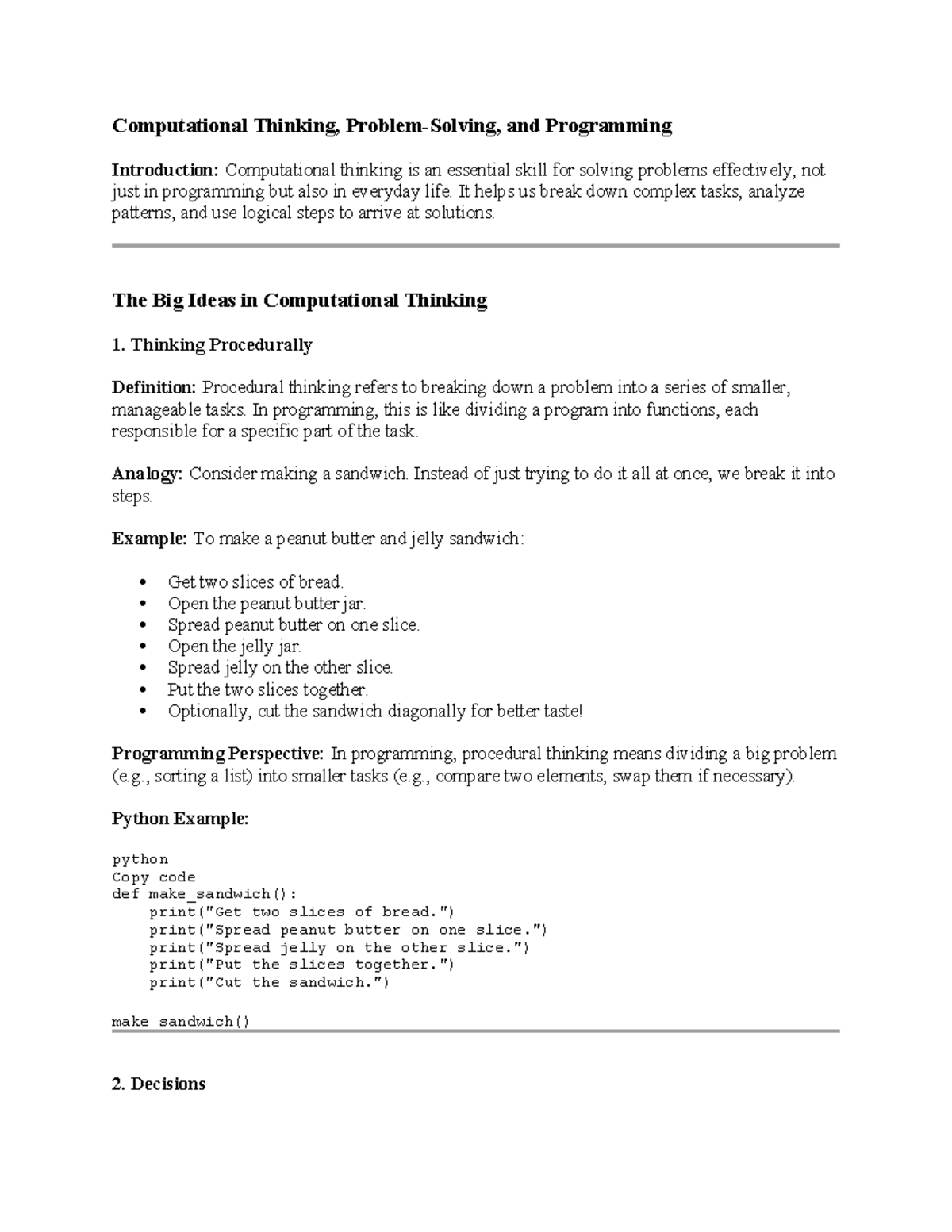 CS101 Computational Thinking & Programming Fundamentals Overview - Studocu CS101 Computational Thinking & Programming Fundamentals Overview - Studocu