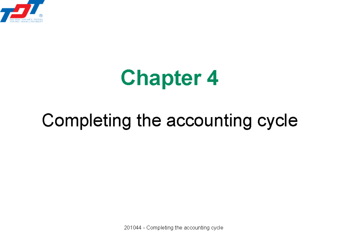 Ch04 Completing-the-accounting-cycle - Chapter 4 Completing the ...