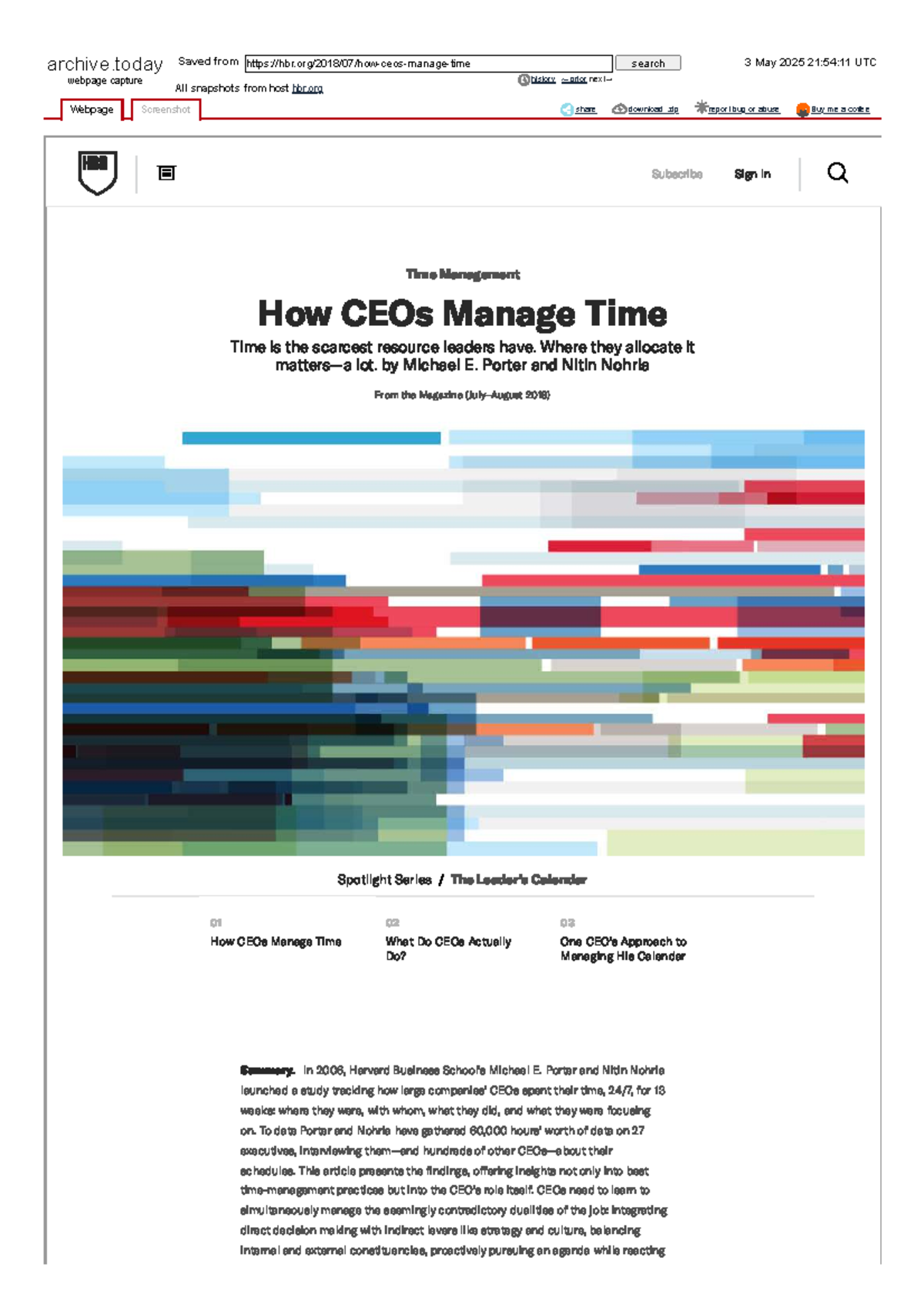 How CEOs Manage Time: Insights from a 2018 Study - Studocu