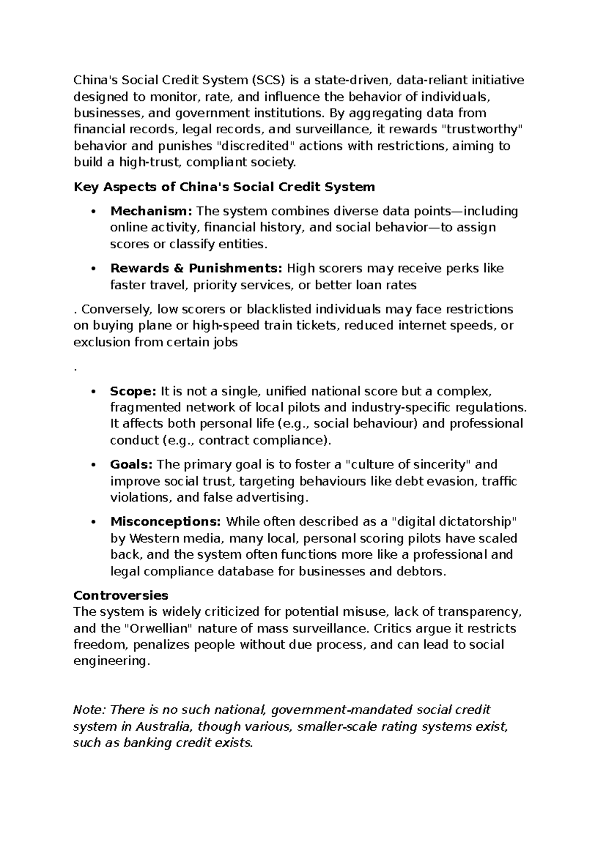 Social Credit System (SCS) Overview: Mechanisms, Goals & Controversies ...
