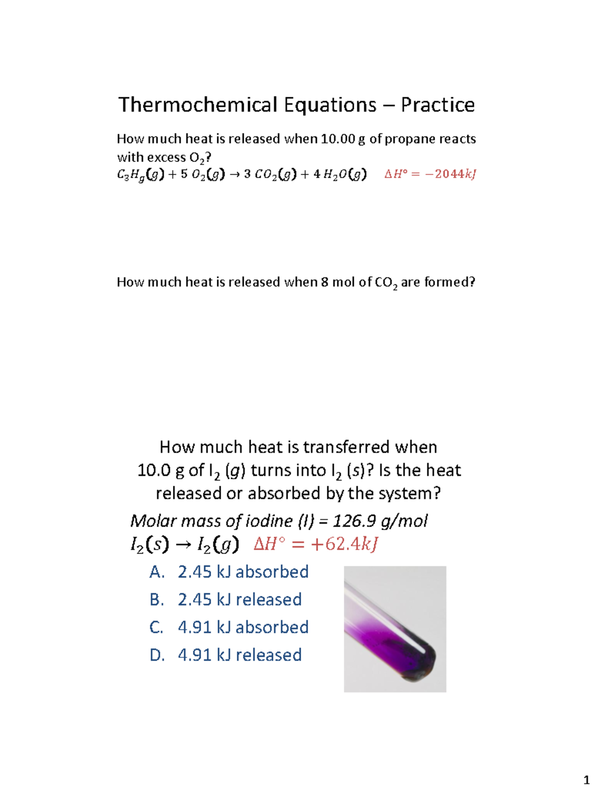 C117 Sp25 - Thermochemical Equations Practice and Concepts - Studocu