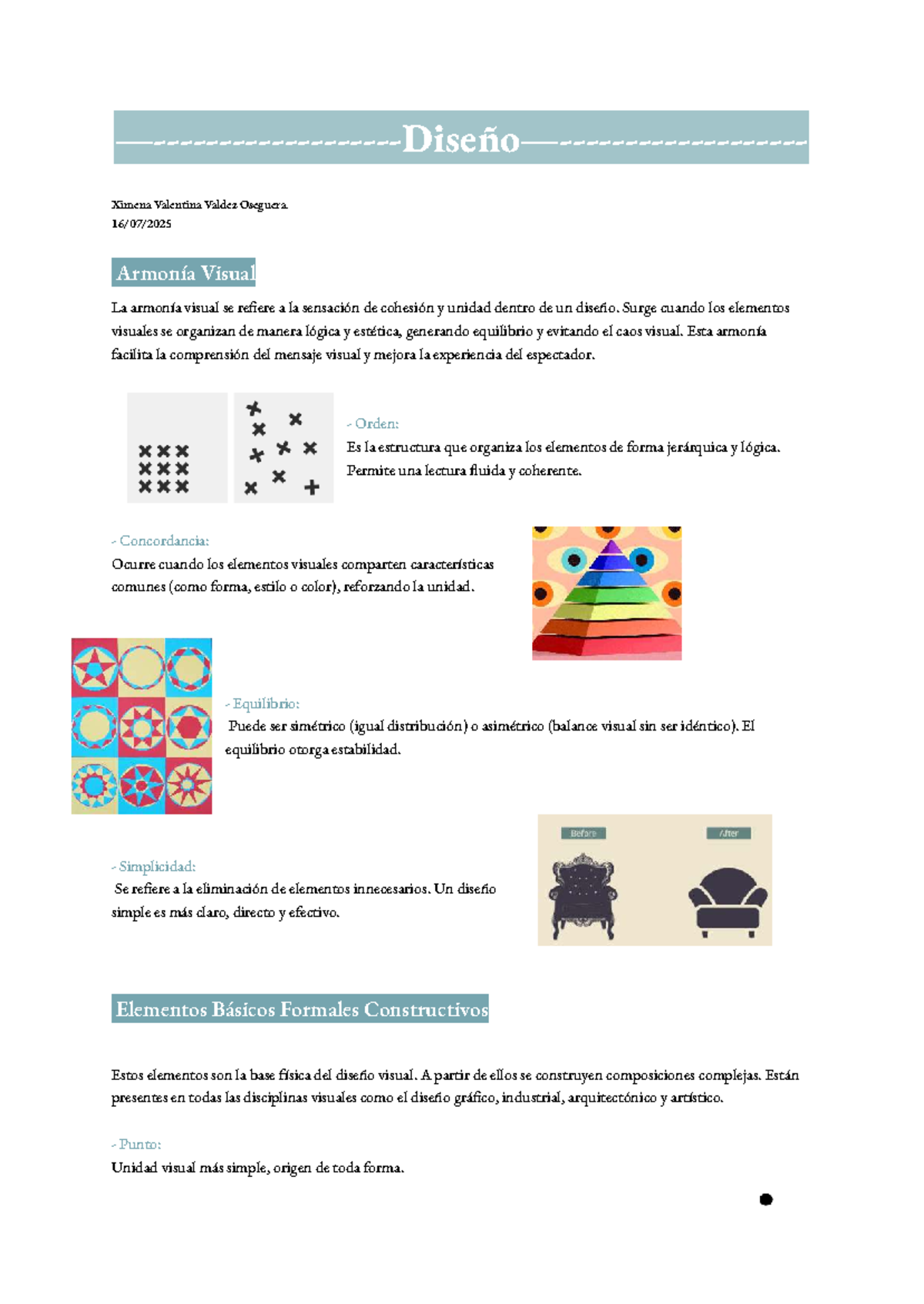 Elementos Básicos del Diseño Visual: Armonía y Estructura - Studocu