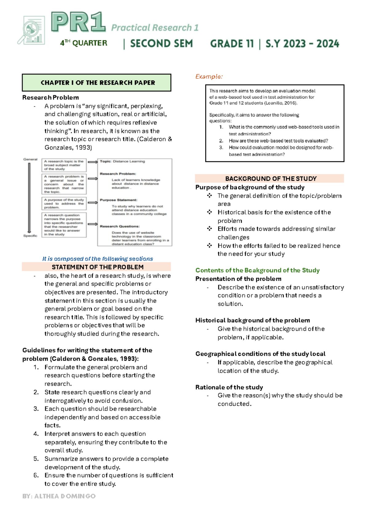 PR1-1 - Research Paper Chapter 1: Writing the Problem Statement - Studocu