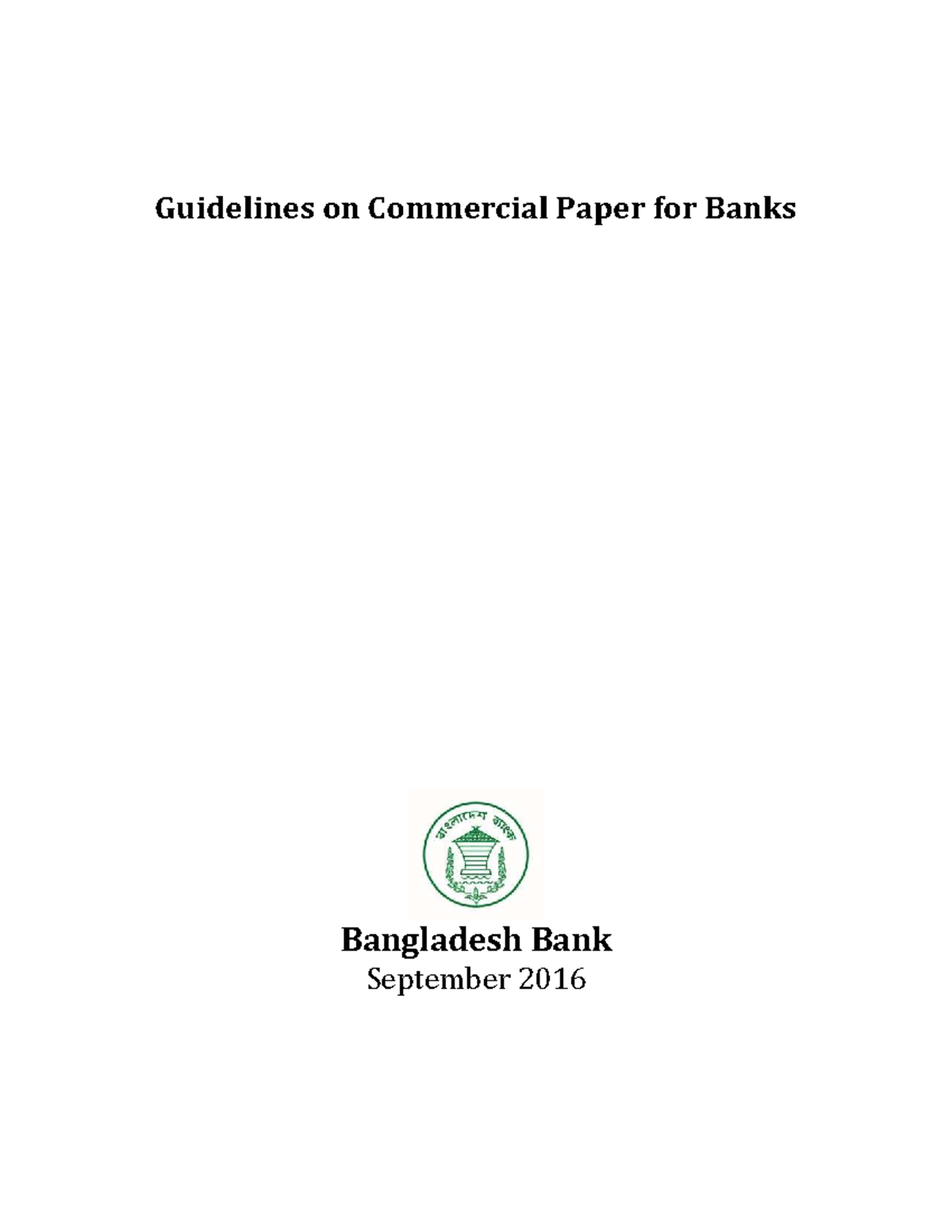 Commercial Paper Guidelines for Banks - PRACTICE MATERIAL - Studocu