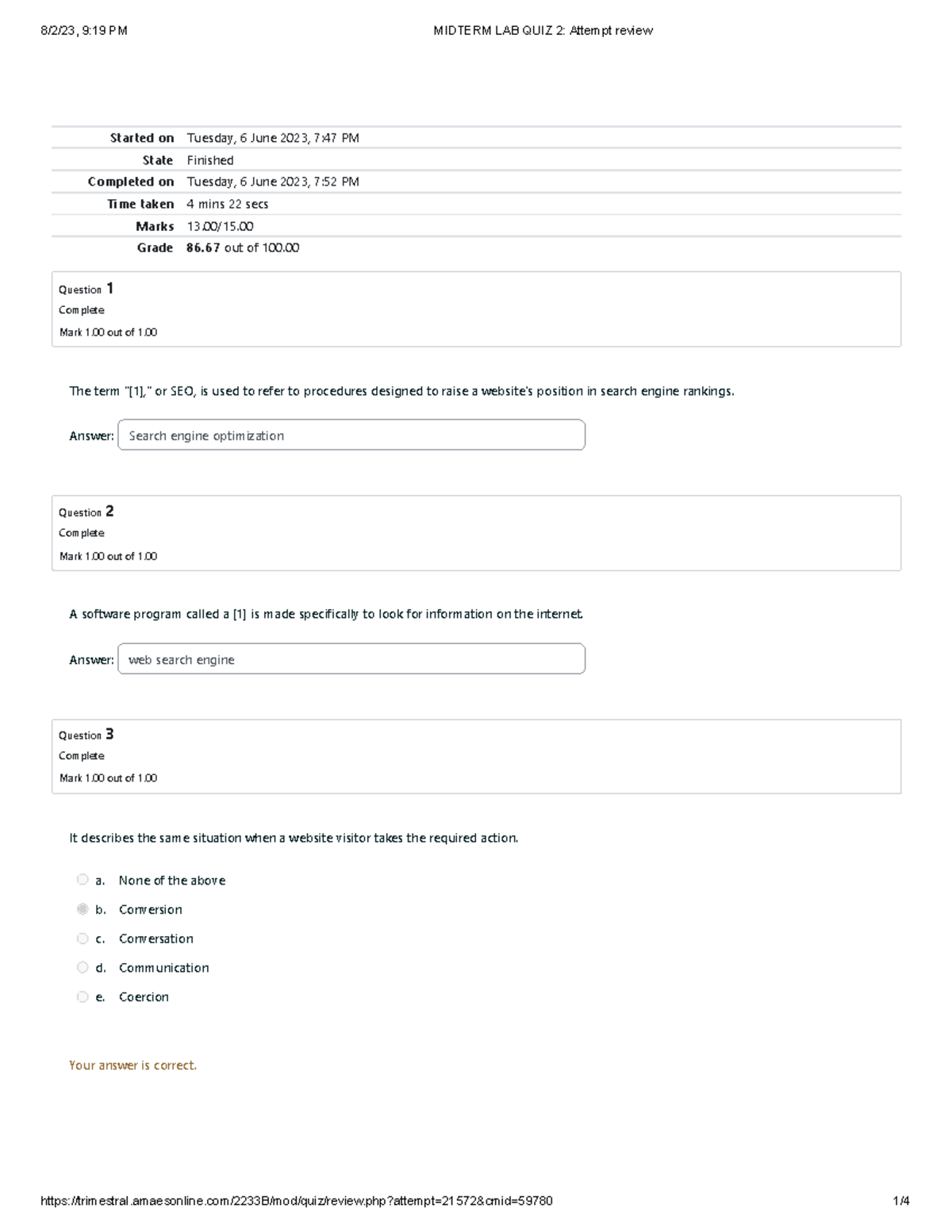 Current Trends and Issues: Midterm LAB QUIZ 2 Analysis - Studocu
