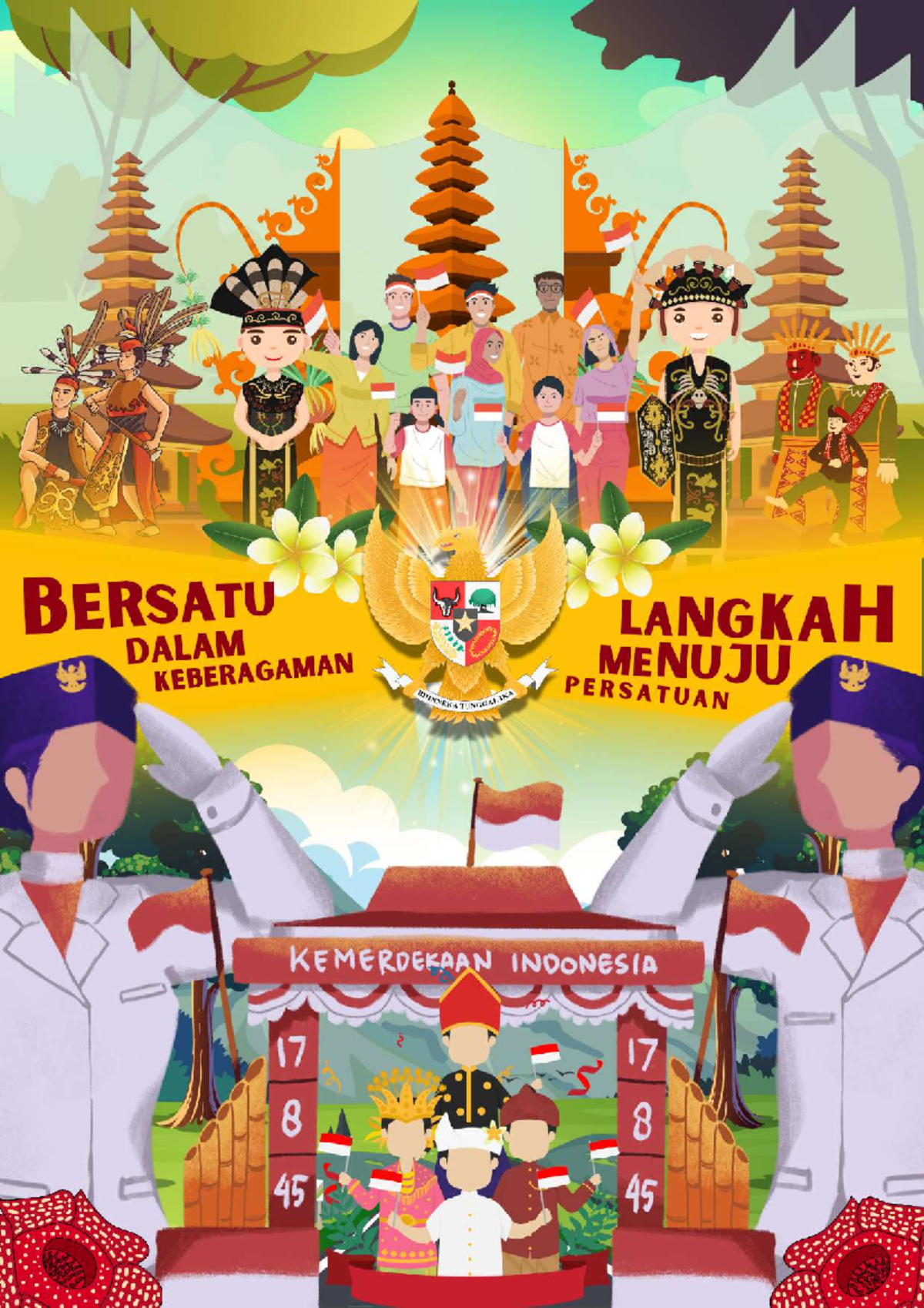 Poster Kemerdekaan Indonesia - Social - FOODS 01 D # X BERSATU E ...