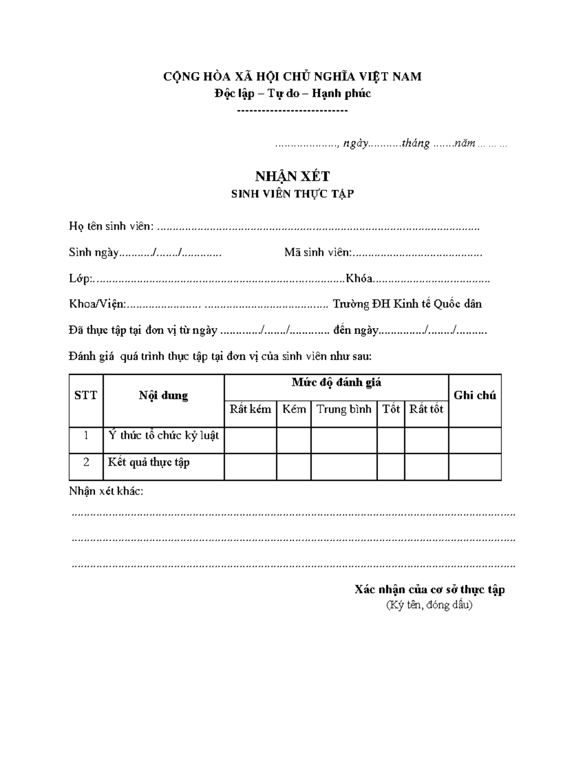 Mẫu xác nhận tt1 - no description - C퐃⌀NG H伃A X䄃̀ H퐃⌀I CH唃ऀ NGH䤃̀ A VI쨃 ...