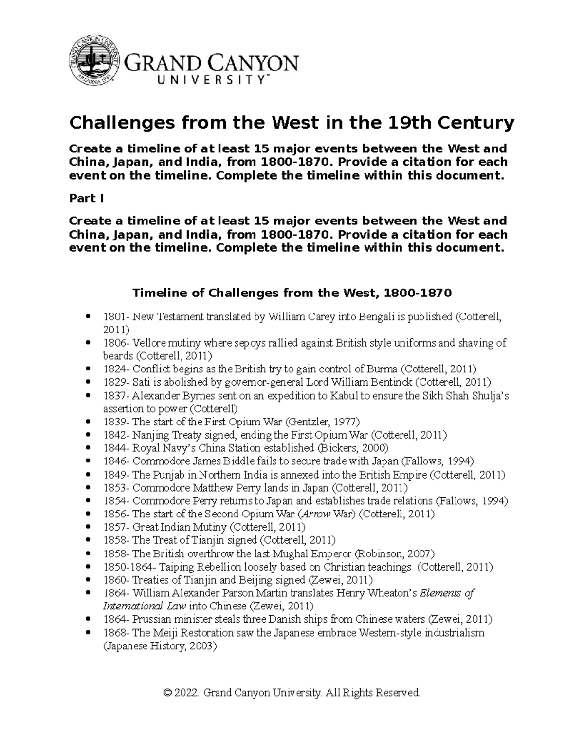 HIS350: 19th Century Western Challenges to China, Japan, and India ...