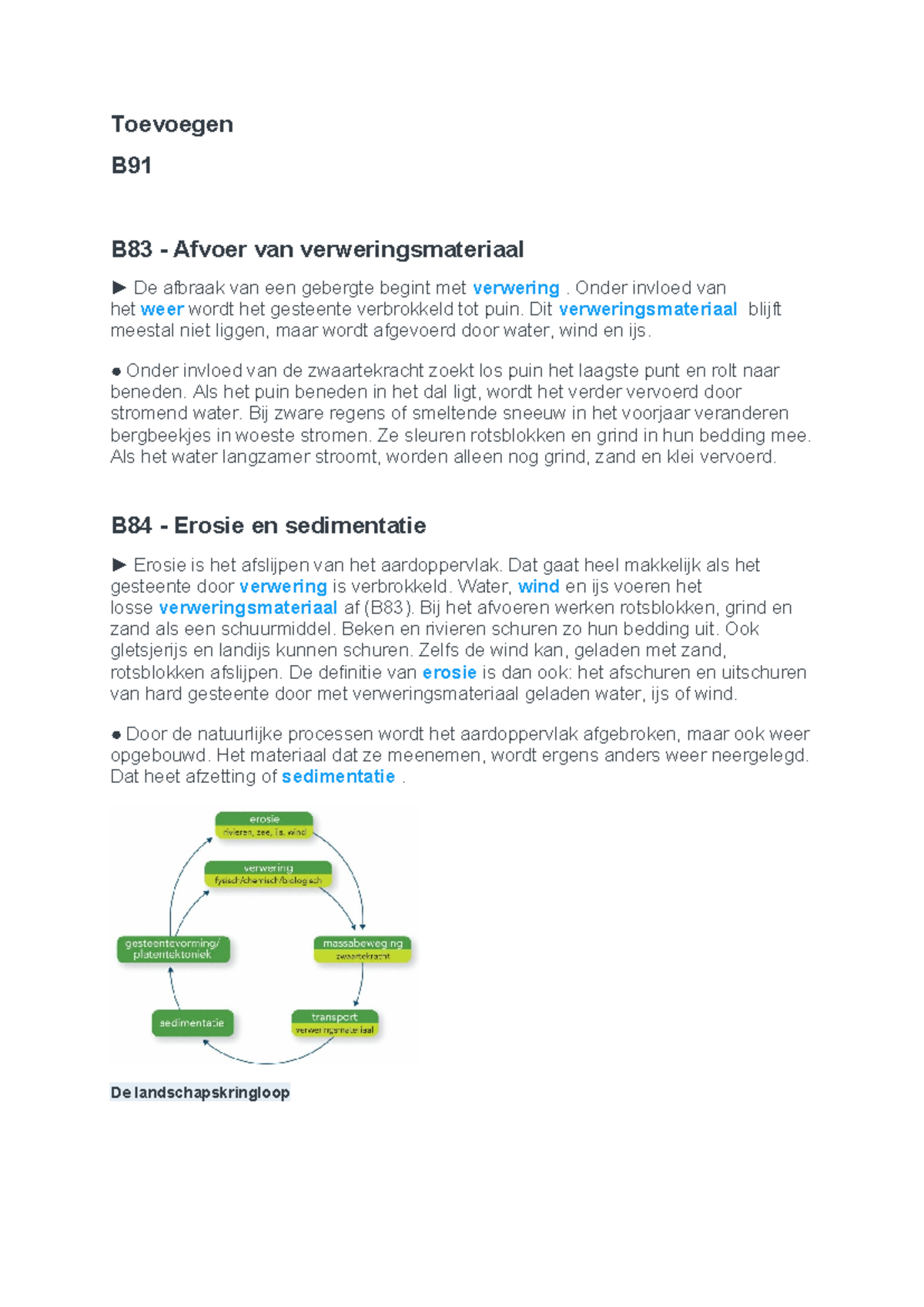 Basisboeksamenvatting: Verwering, Erosie en Rivierprocessen B83-B122 ...