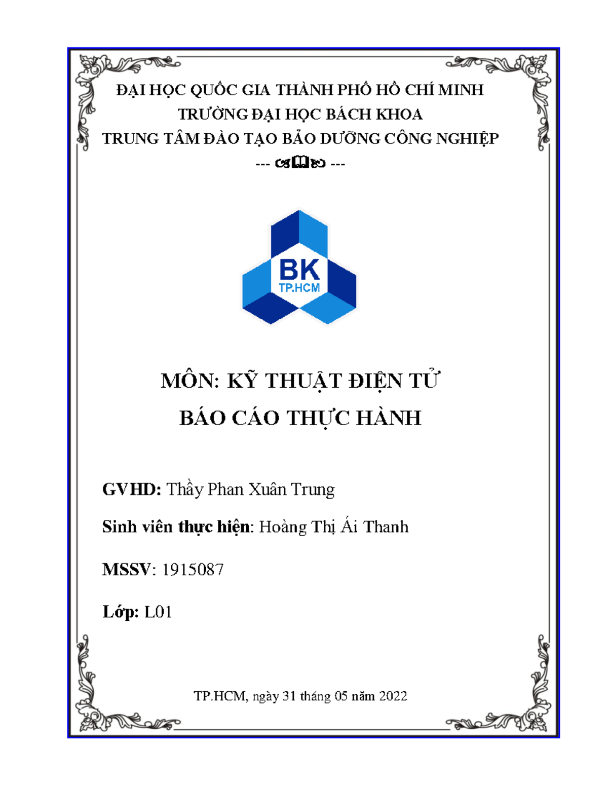 Khảo Sát Diode và Mạch Chỉnh Lưu - HTAT1 - Studocu