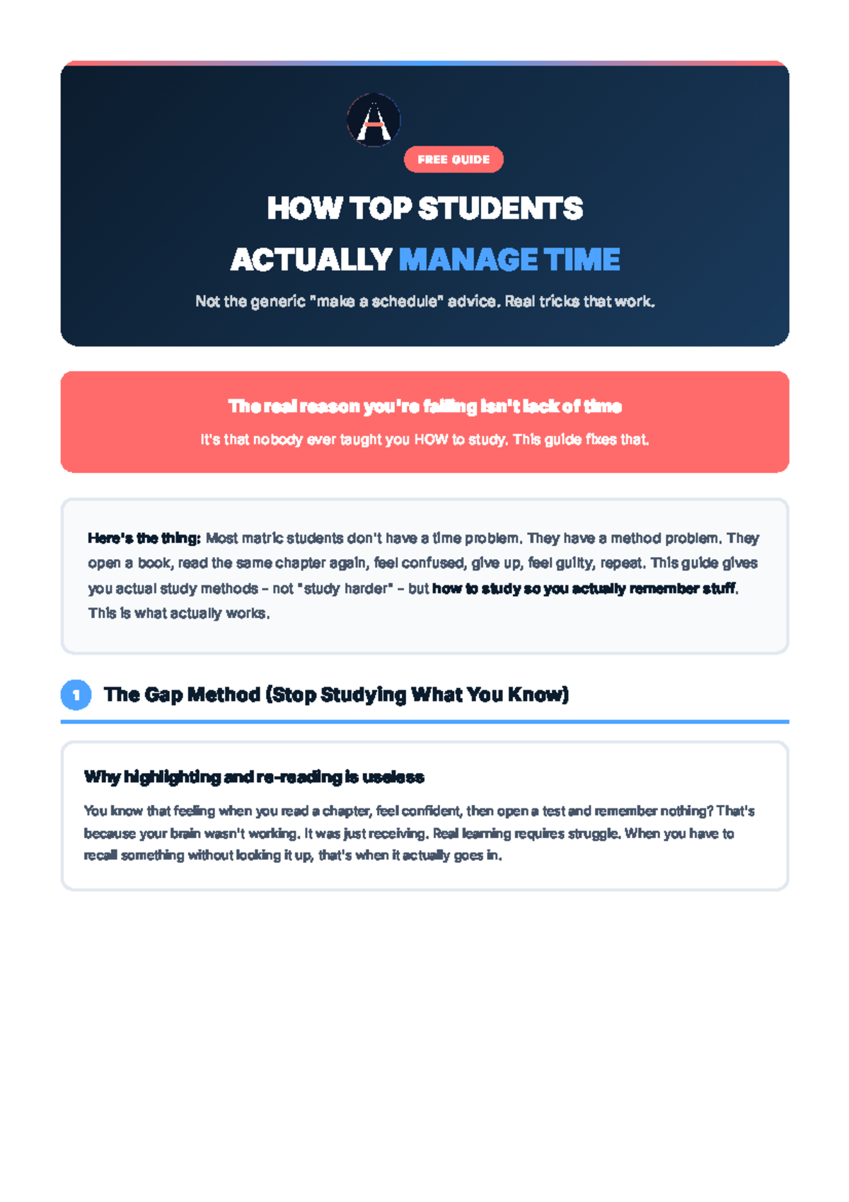 Secret Method of Studying: Time Management Tips for Success - Studocu
