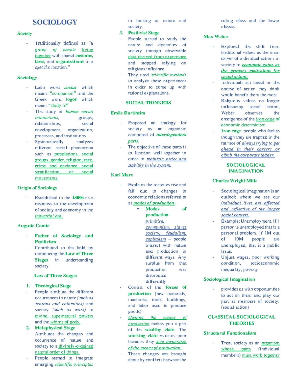 UCSP - L2 Sociology: Understanding Human Interaction and Socialization ...