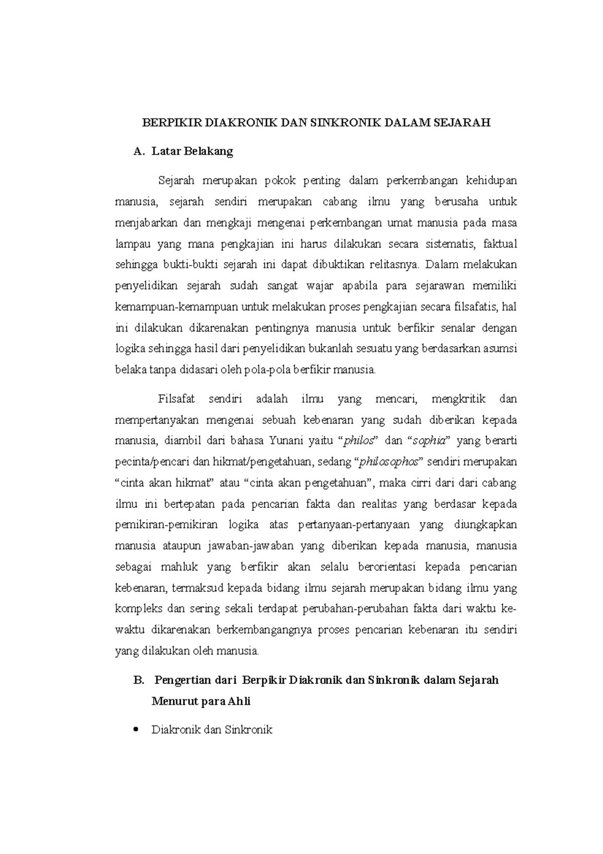 Berpikir Diakronik dan Sinkronik dalam Sejarah: Kajian Lengkap Sejarah ...