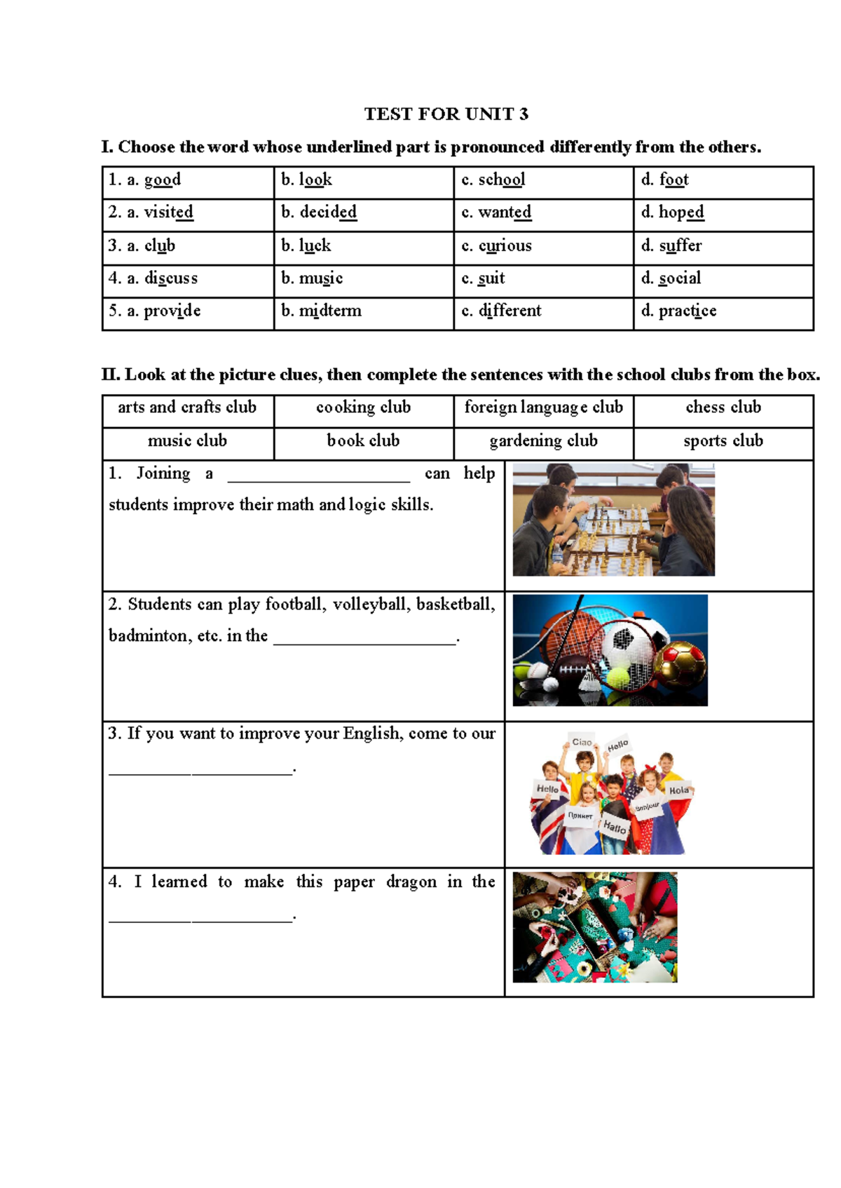 Unit 3 Test - Practice Questions and Activities Guide - Studocu