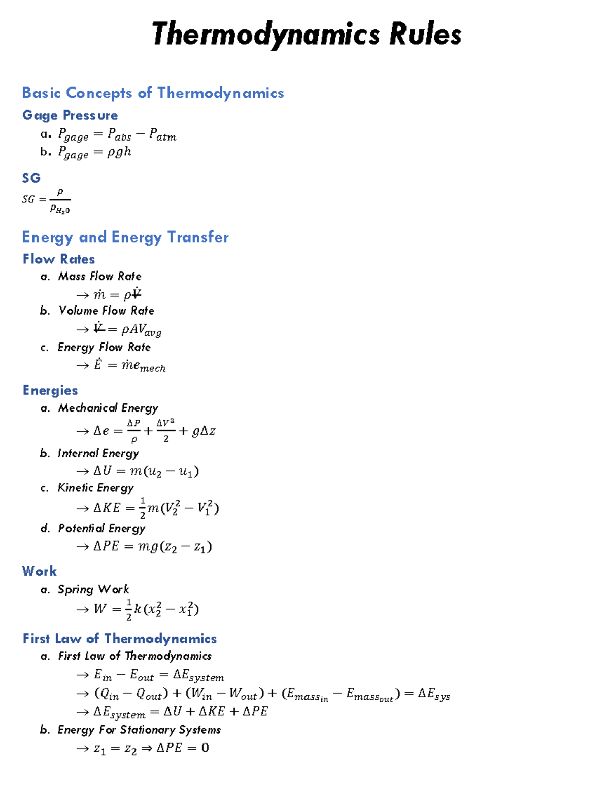 Thermodynamics Rules: Basic Concepts and Energy Transfer (ENG 101 ...