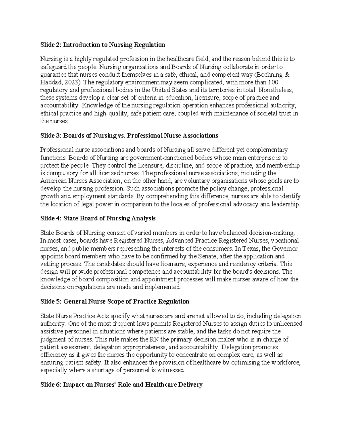 NUR 101: Introduction to Nursing Regulation and Scope of Practice - Studocu