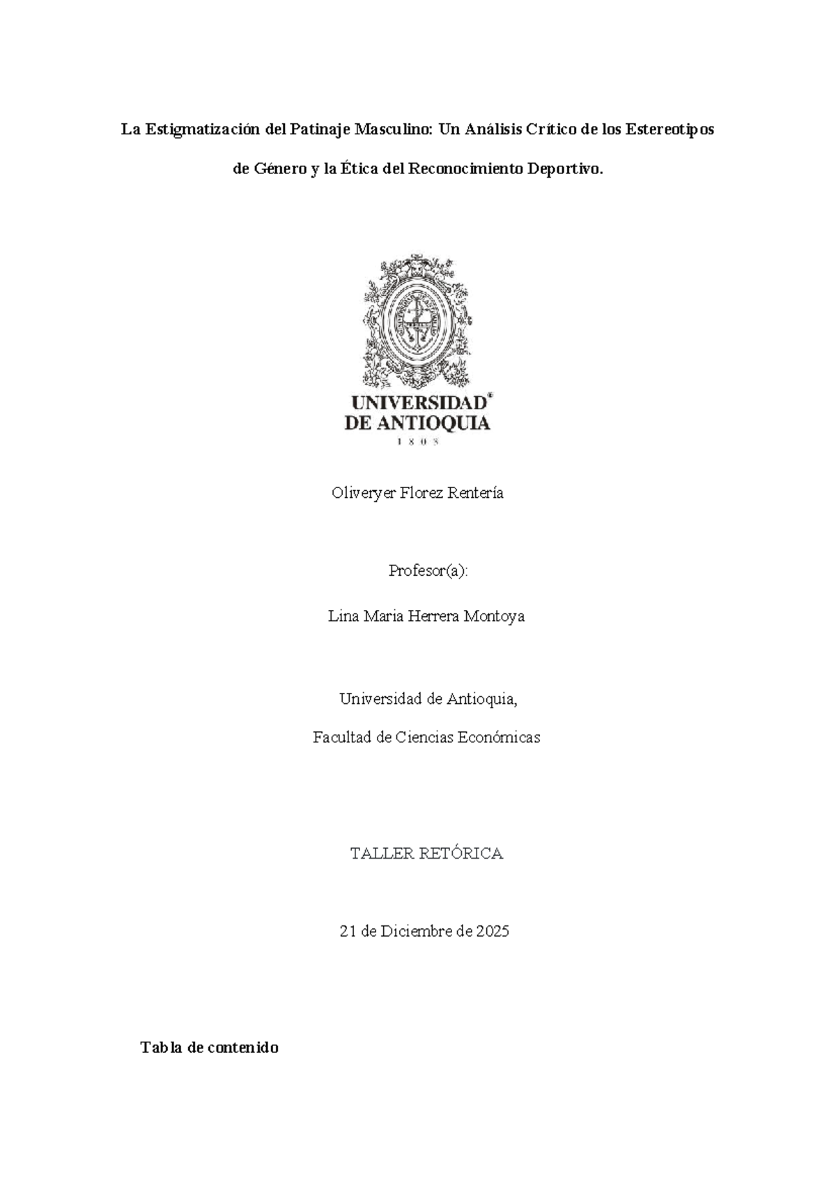 TALLER RETÓRICA: Análisis Crítico de la Estigmatización del Patinaje ...