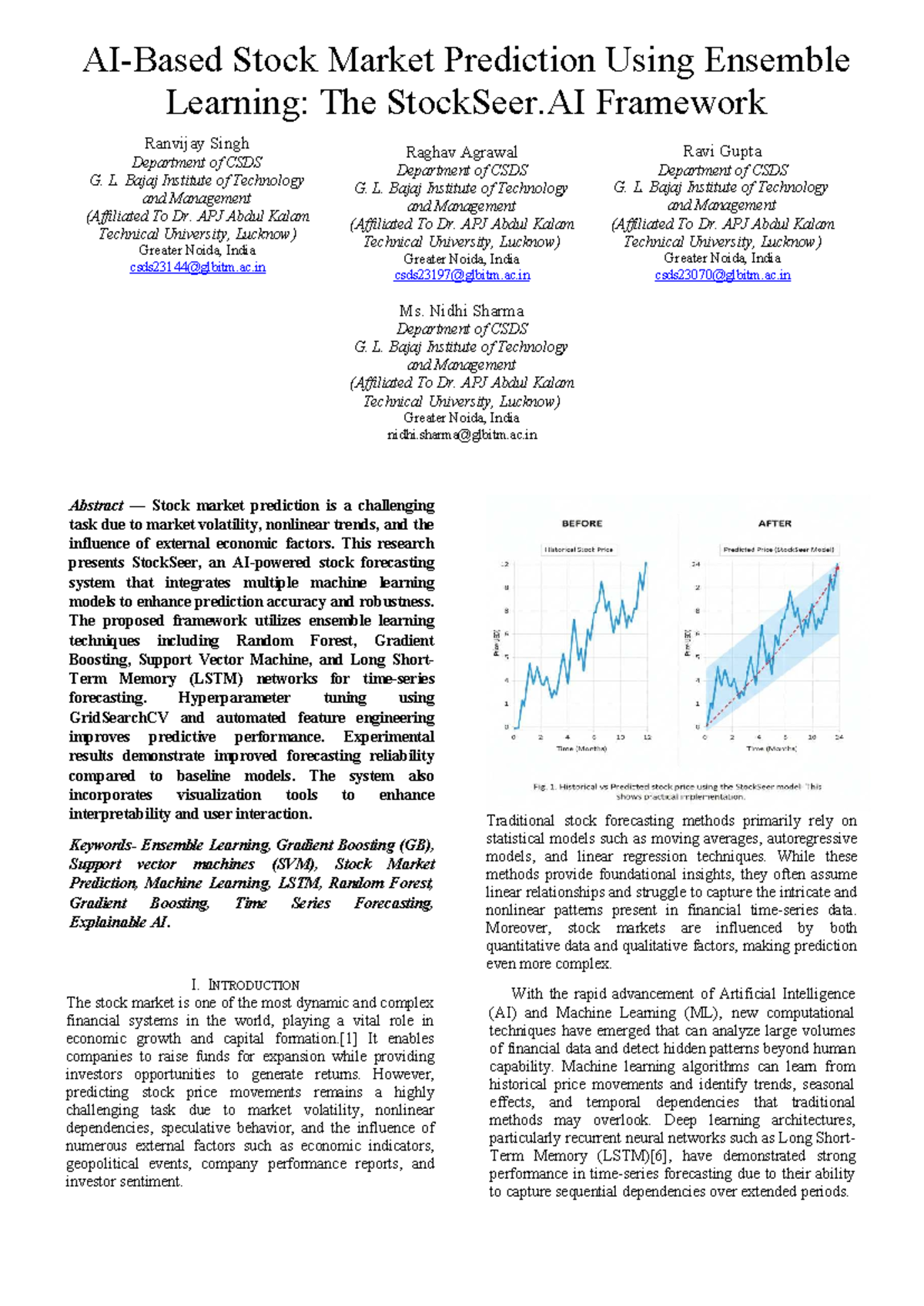 Stock Market Prediction Using Ensemble Learning: StockSeer.AI Framework ...