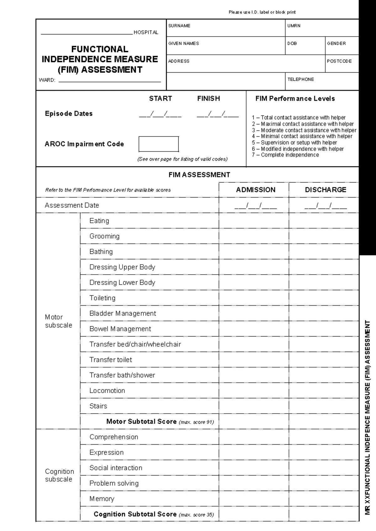 Charts-for-Fall-Prevention-Strategies - Objective: Balance Grading ...
