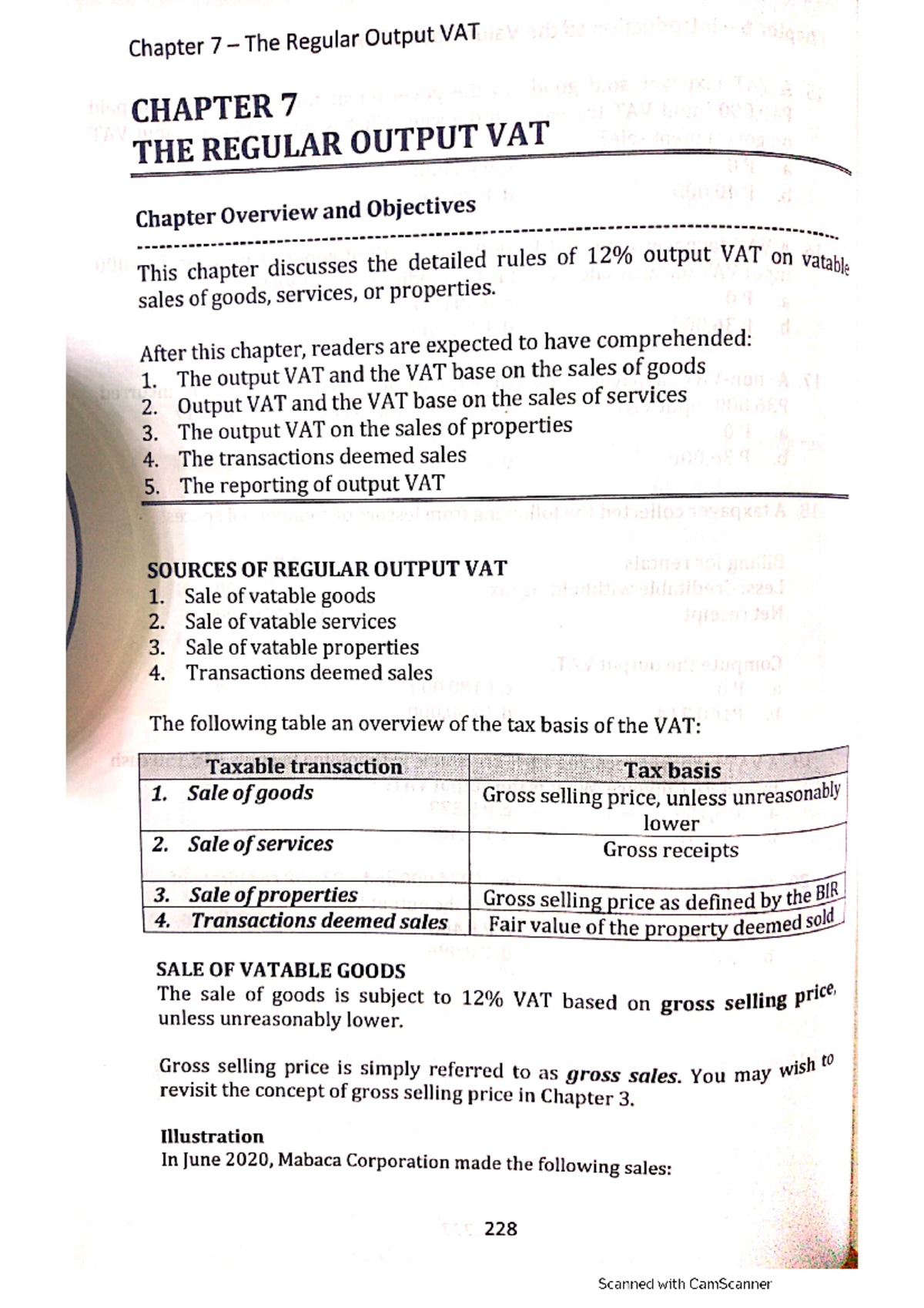 Chapter 07 The Regular Output VAT - Accountancy - Studocu