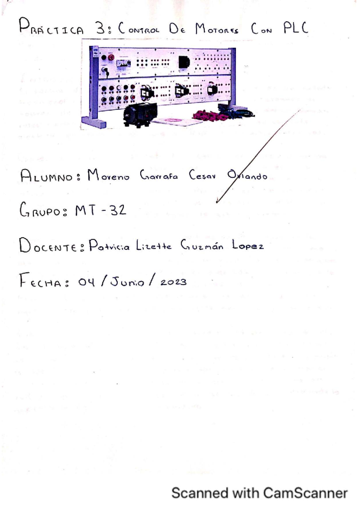 Control de Motores con PLC - Práctica 3 (MT 32) - Studocu