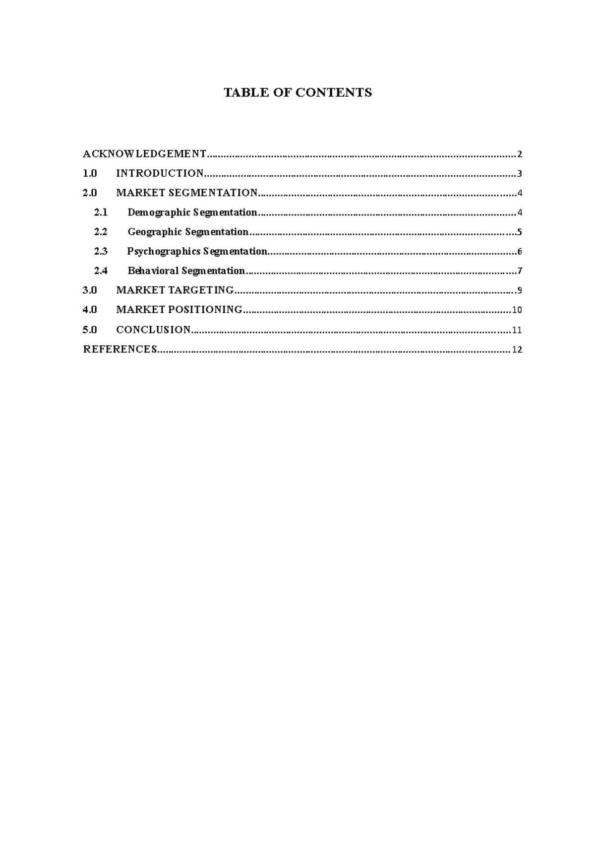 GROUP ASSIGNMENT 1: CASE STUDY ON MARKET SEGMENTATION (MKT101) - Studocu