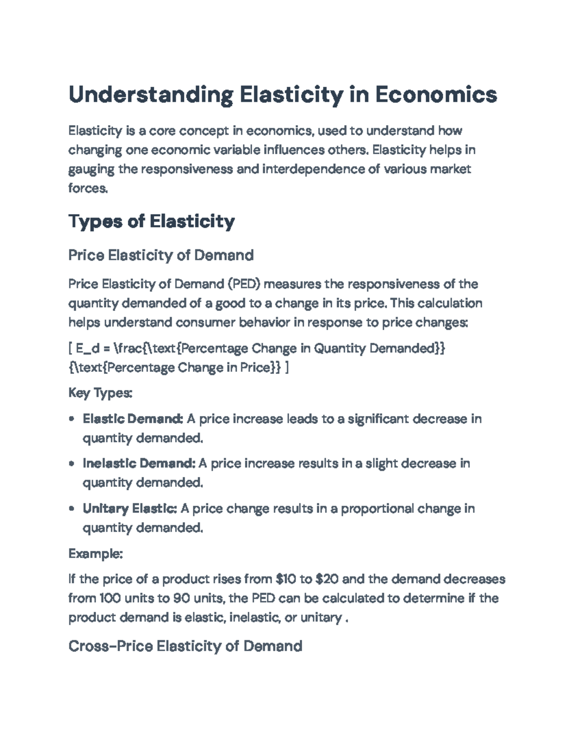 Understanding Elasticity in Economics: Key Concepts and Applications ...