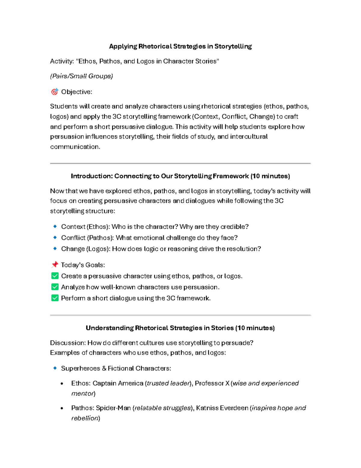 Applying Rhetorical Strategies in Storytelling: Ethos, Pathos, Logos ...