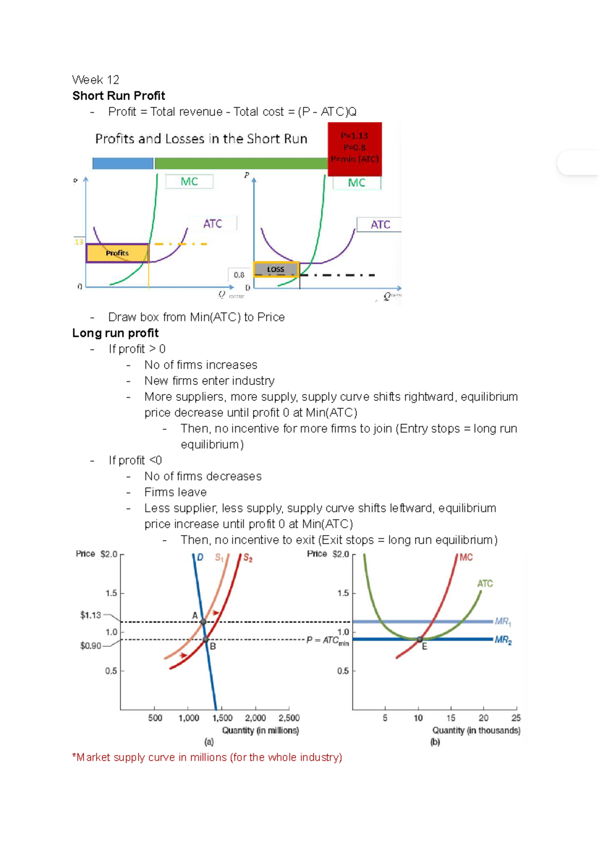 Week 12 - Economics Lecture Notes on Market Dynamics and Competition ...