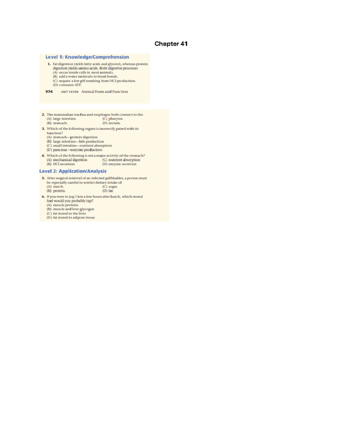 Chapter 41 practice questions - Chapter Based on the summary of the ...