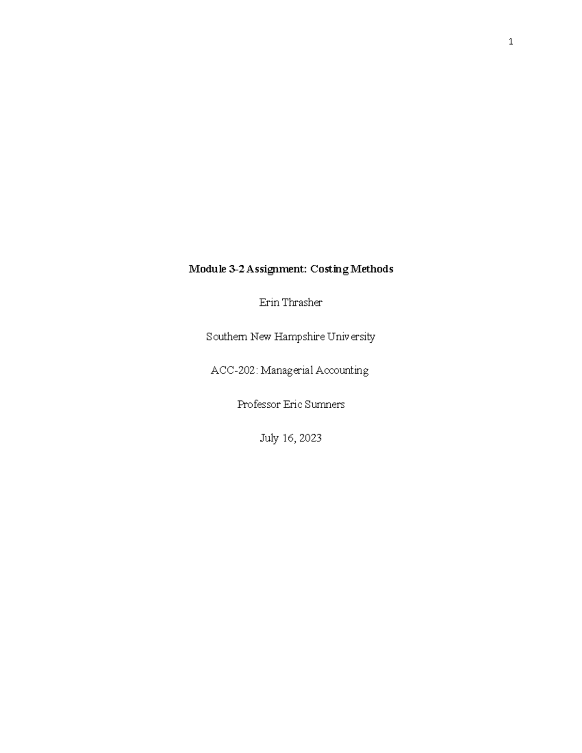 ACC202: Module 3 Assignment - Analyzing Costing Methods at Televerde ...
