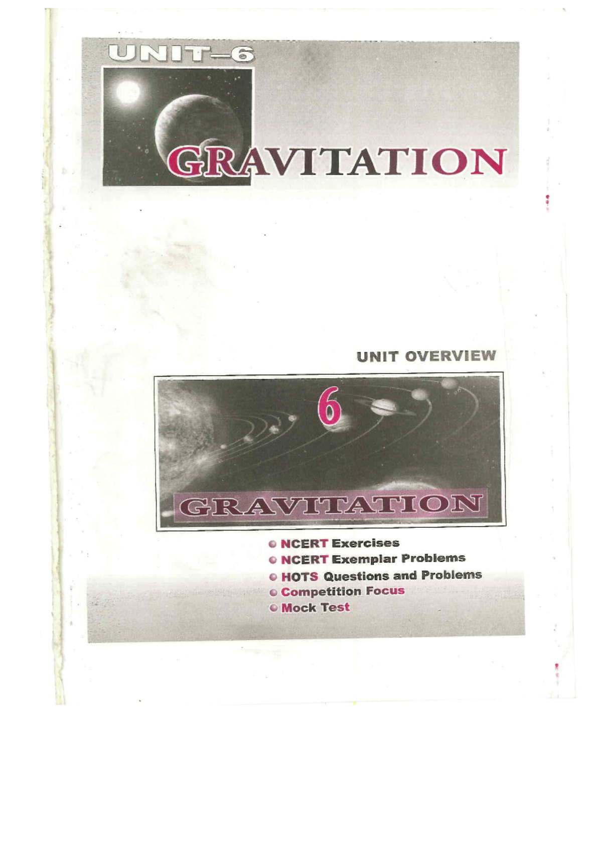 Gravitation Overview: NCERT Exercises & Key Concepts (Fundamental ...
