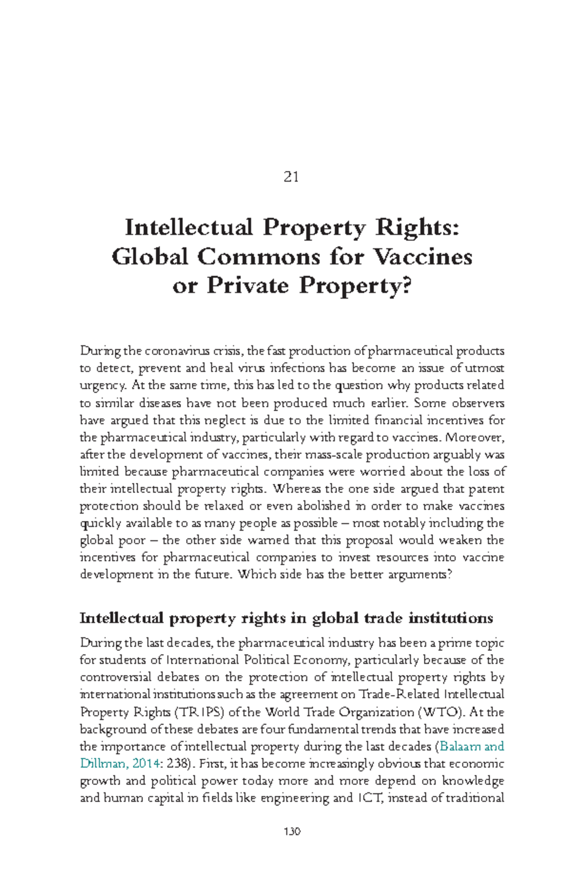 Intellectual Property Rights: Global Commons vs. Private Property in ...