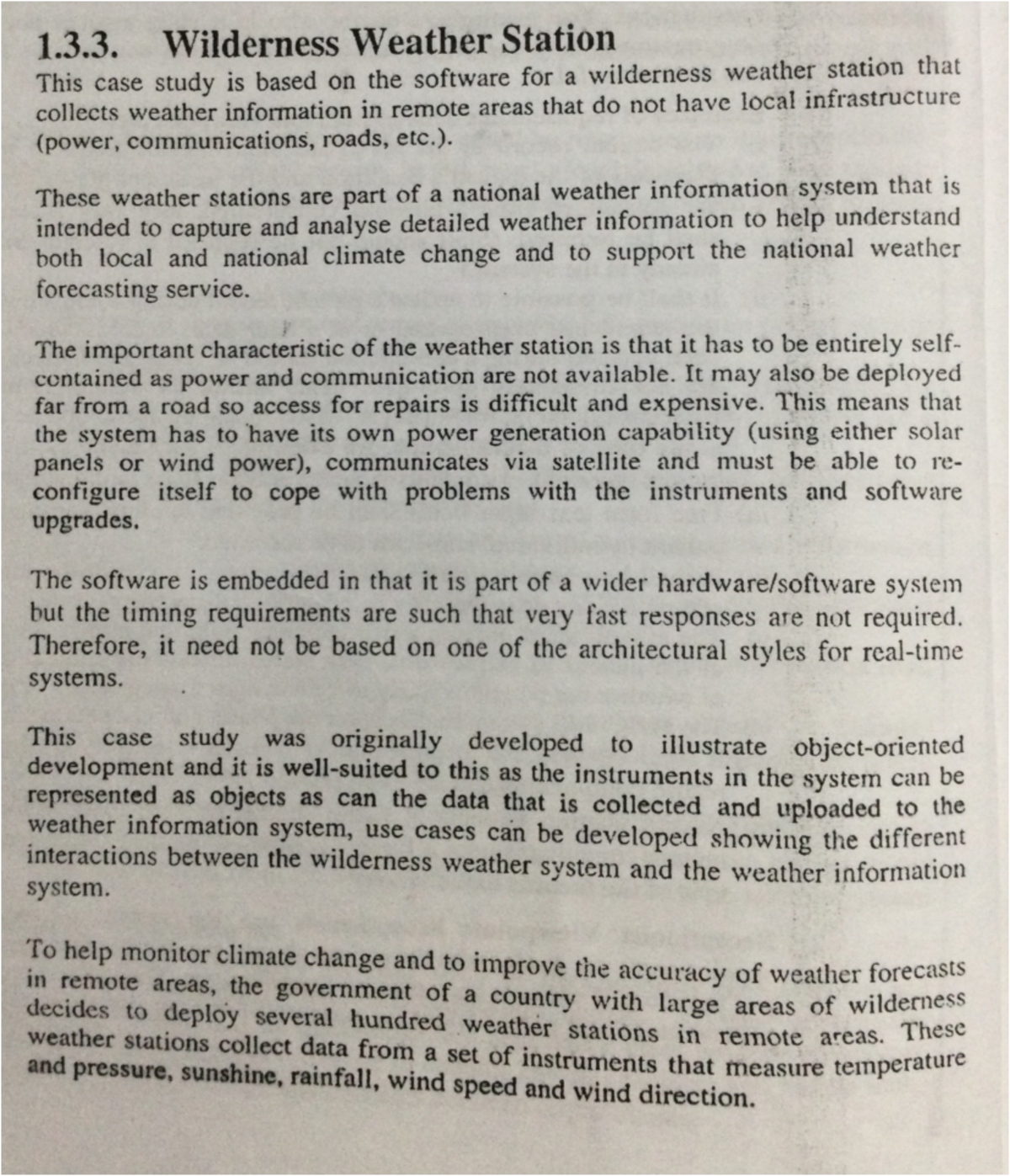 Wilderness Weather Station Case Study in Software Engineering - Studocu