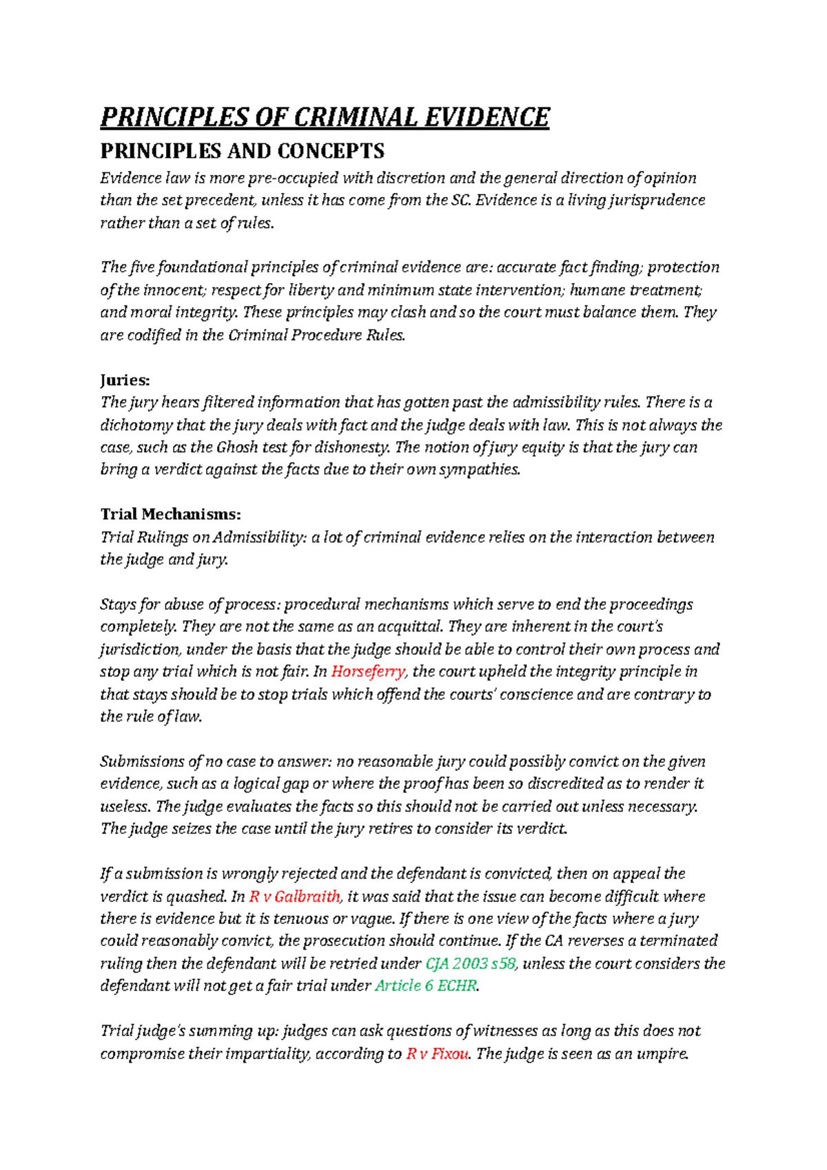 Evidence Revision - PRINCIPLES OF CRIMINAL EVIDENCE PRINCIPLES AND ...