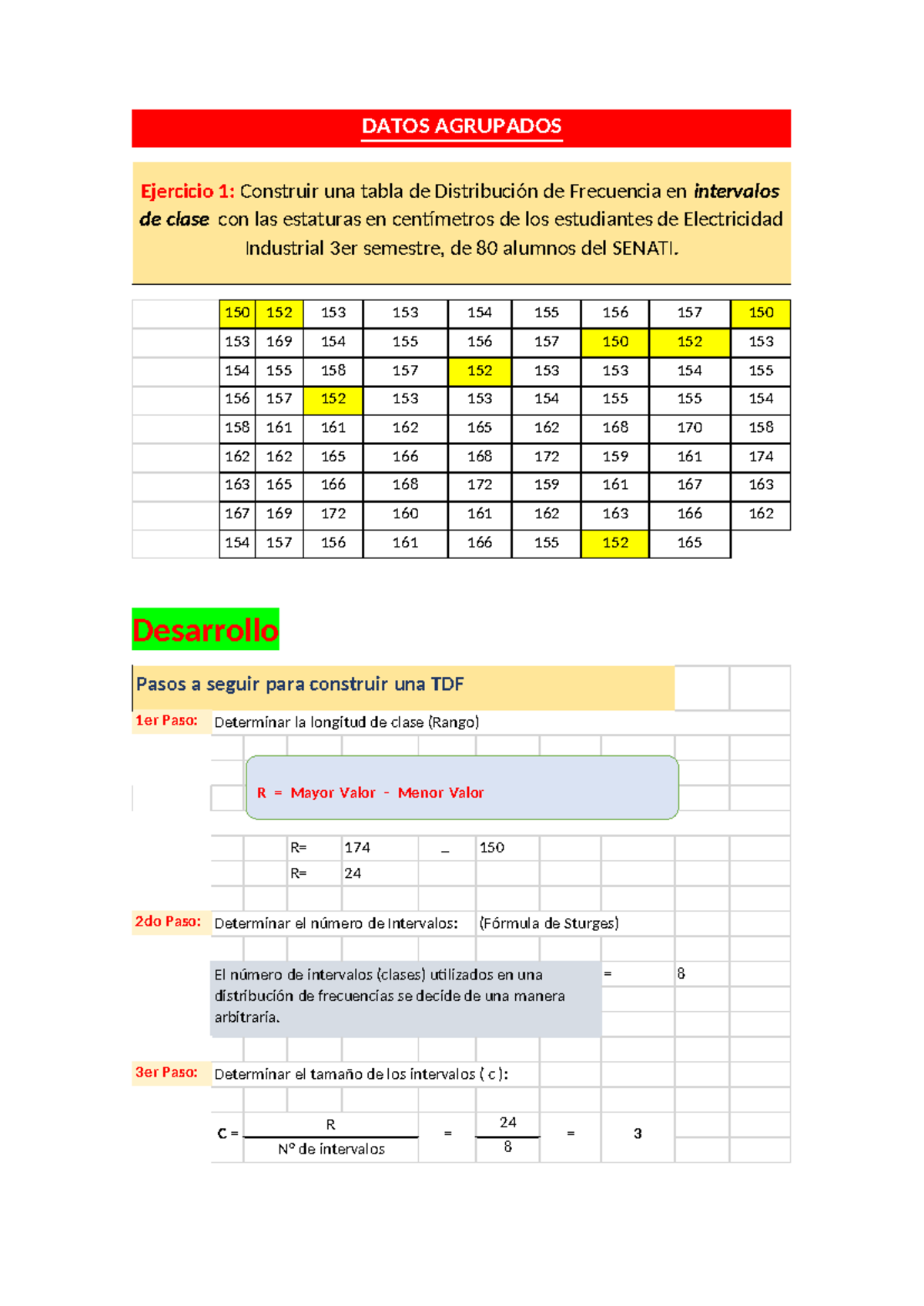 Datos Agrupados Calidad Total - DATOS AGRUPADOS Ejercicio 1: Construir ...