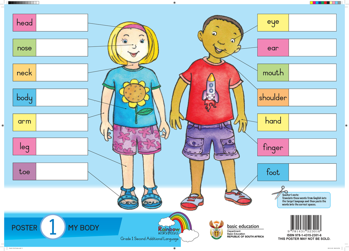 Grade 1 SAL Poster 1 - My Body - BED 90093 - POSTER 1 MY BODY Grade 1 ...