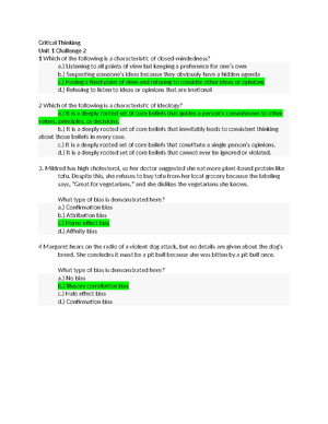 Sophia Critical Thinking Unit 3 Challenge 3 - Sophia Critical Thinking ...