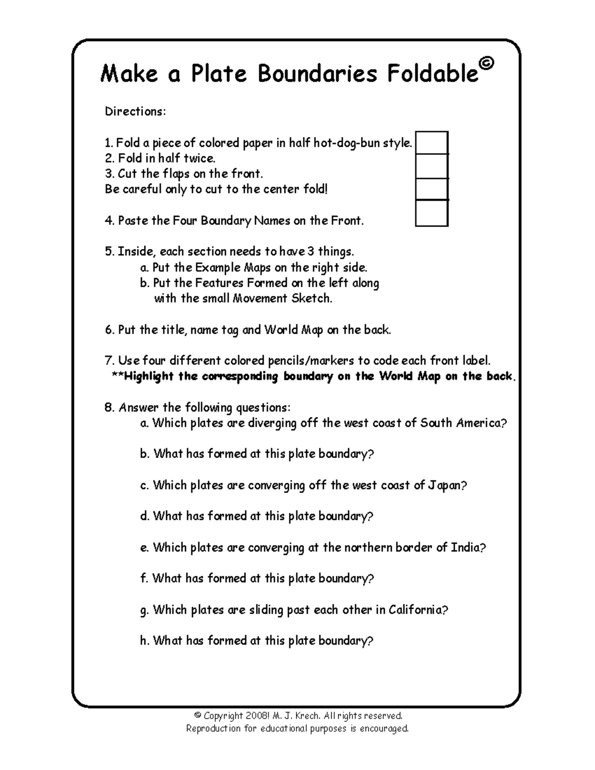 Plate Boundaries Foldable Instructions and Examples - Studocu