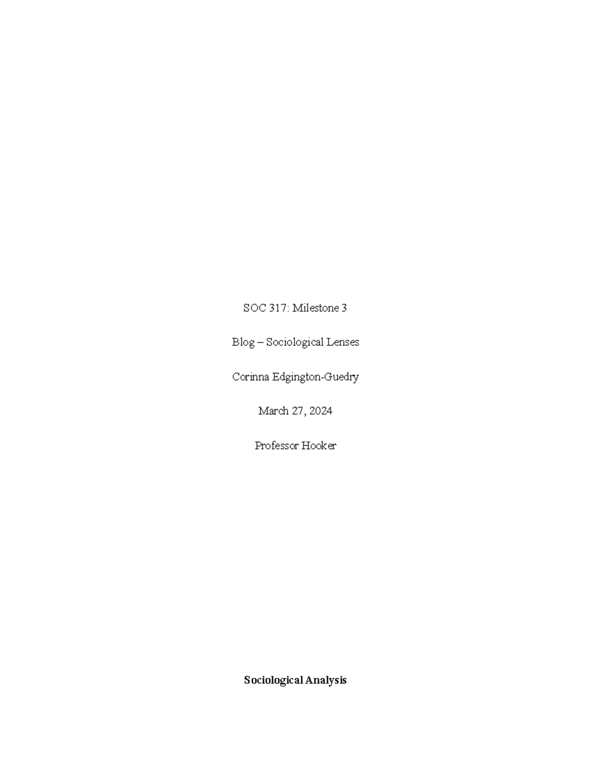 SOC 317 Milestone 3: Tech's Impact on Parenting & Family Dynamics - Studocu
