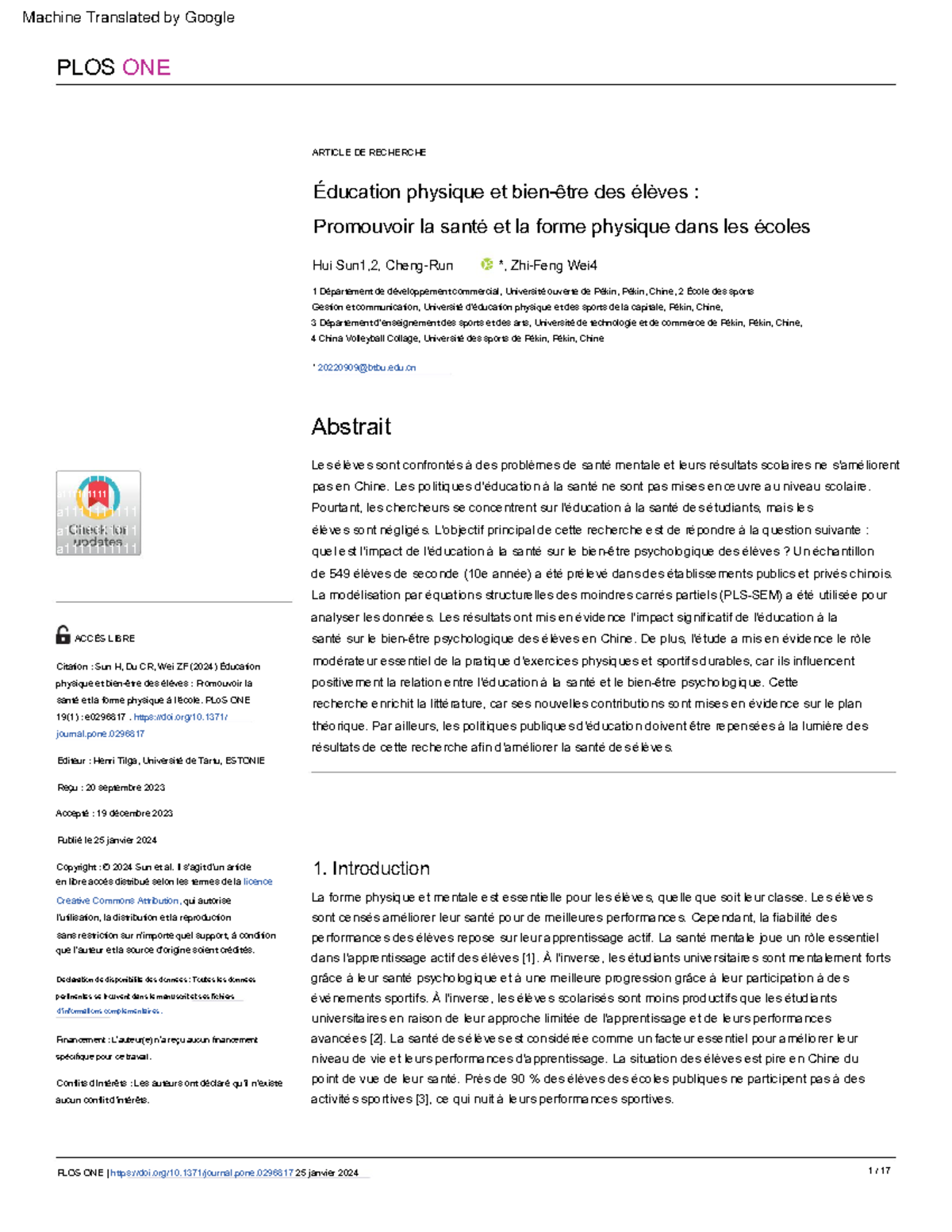 Éducation Physique et Bien-Être des Élèves : Impact sur la Santé ...