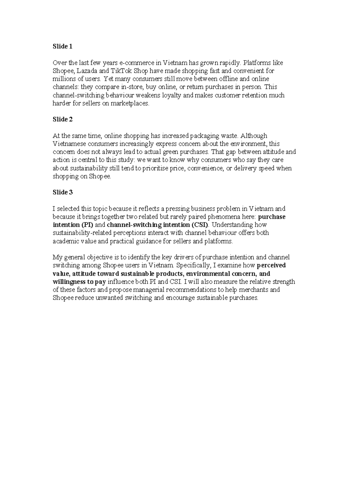 Consumer Behavior & Sustainability in Vietnam: A Study on Shopee - Studocu