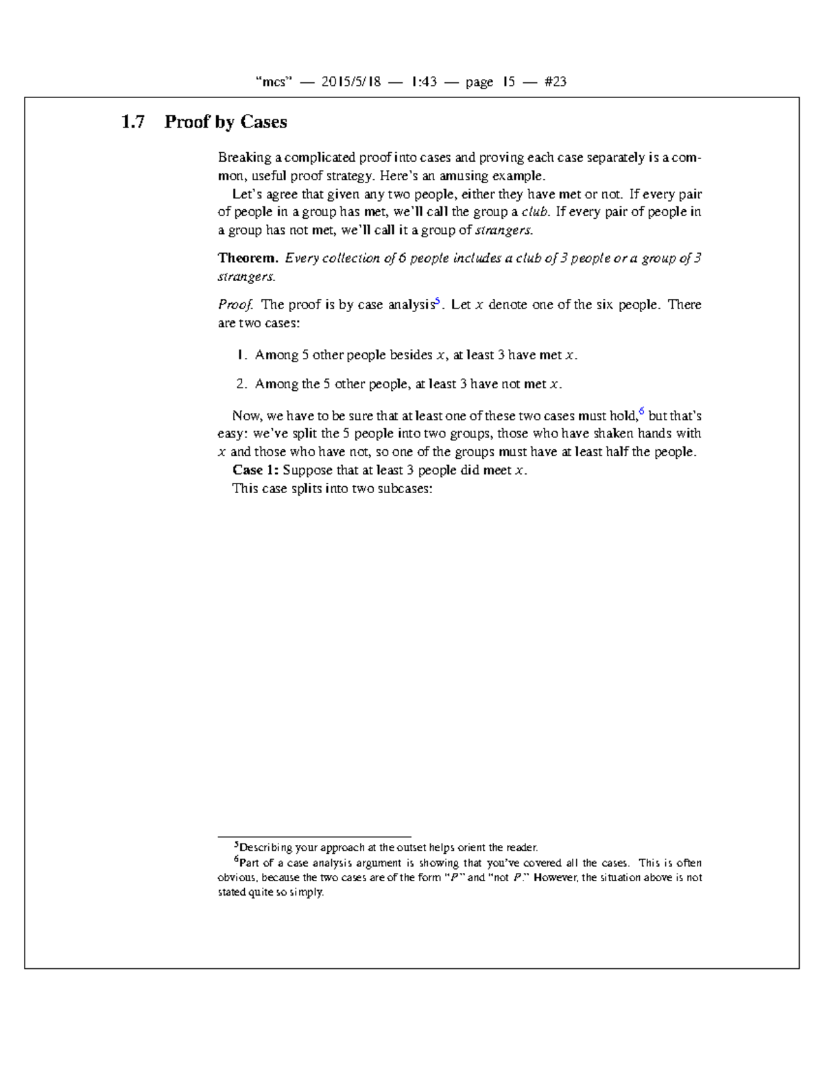 Unit 1.2 Proof methods - 1 Proof by Cases Breaking a complicated proof ...